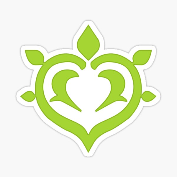 Pegatina «Impacto de Genshin - Símbolo de visión del elemento Dendro ...