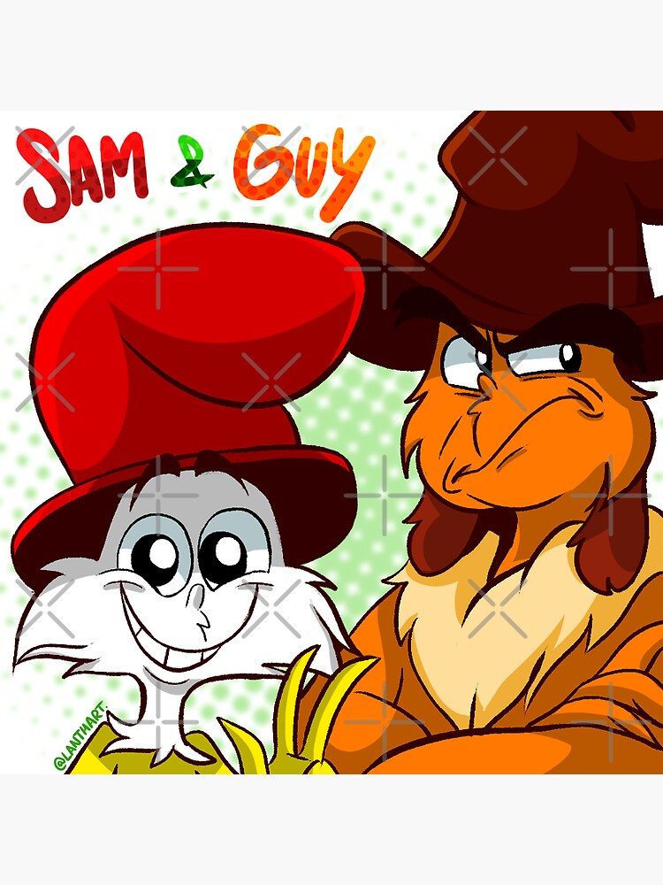 "Sam & guy" Sticker by Lanthart | Redbubble