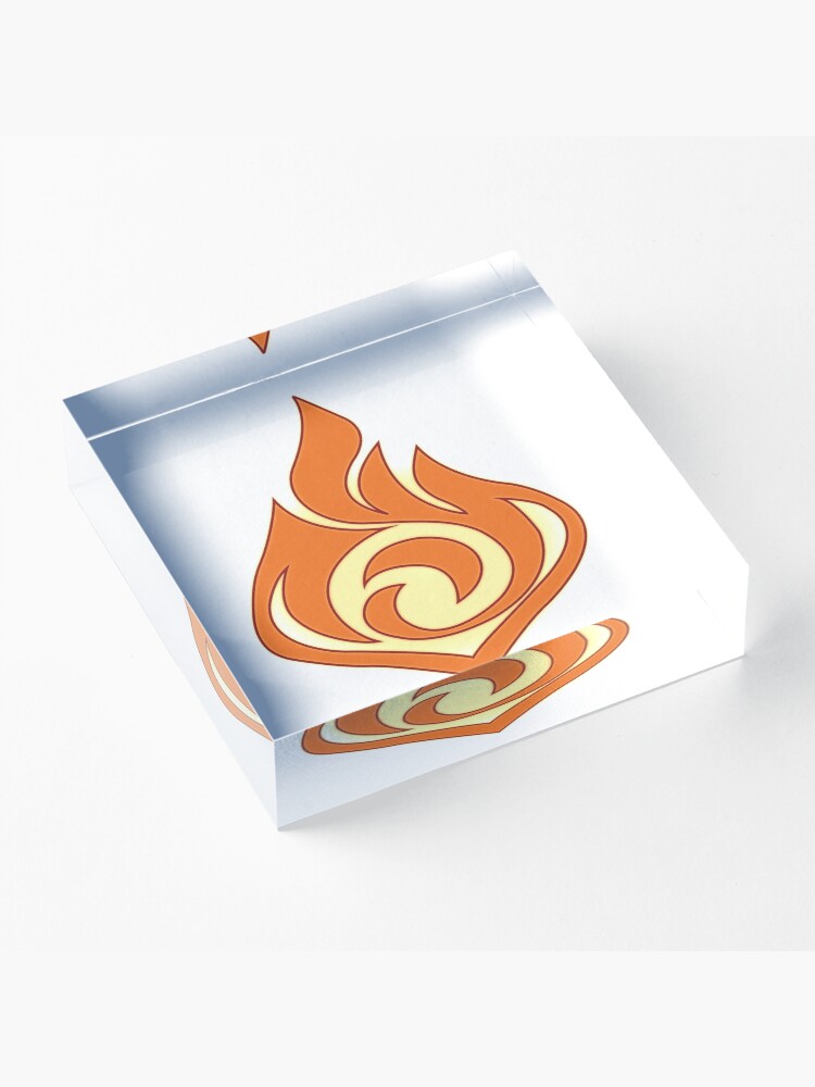 "Genshin Impact - Pyro Element Vision Symbol" Acrylic Block for Sale by ...