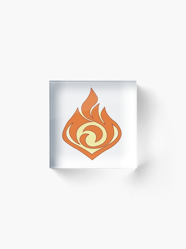 "Genshin Impact - Pyro Element Vision Symbol" Acrylic Block for Sale by ...