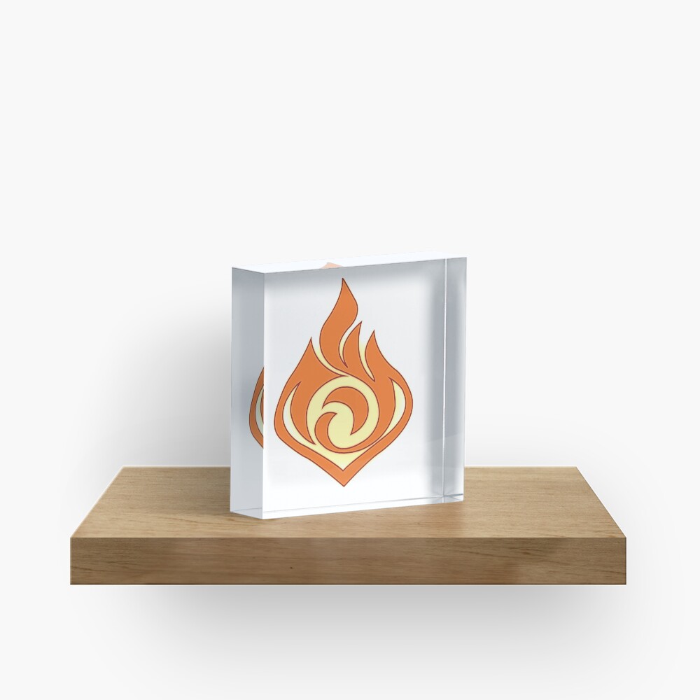 "Genshin Impact - Pyro Element Vision Symbol" Acrylic Block for Sale by ...