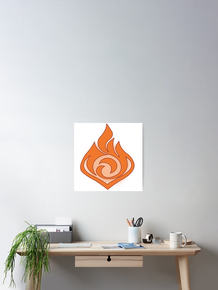 "Genshin Impact - Pyro Element Vision Symbol" Poster for Sale by ...