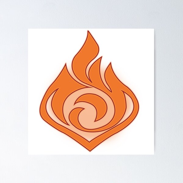 "Genshin Impact - Pyro Element Vision Symbol" Poster for Sale by ...