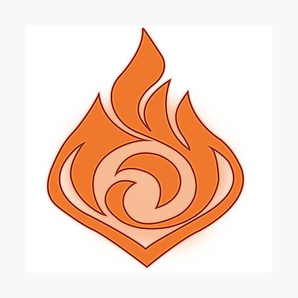 Lámina fotográfica «Impacto de Genshin - Símbolo de visión del elemento ...