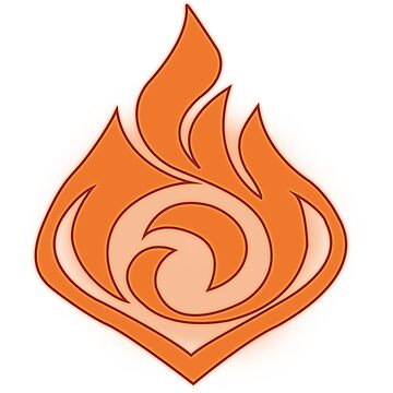 "Genshin Impact - Pyro Element Vision Symbol" Acrylic Block for Sale by ...