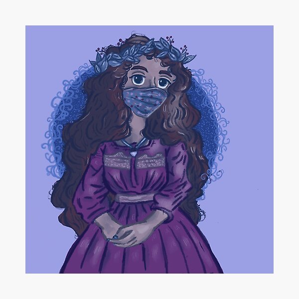 "Art Nouveau Mask Illustration " Photographic Print for Sale by ...