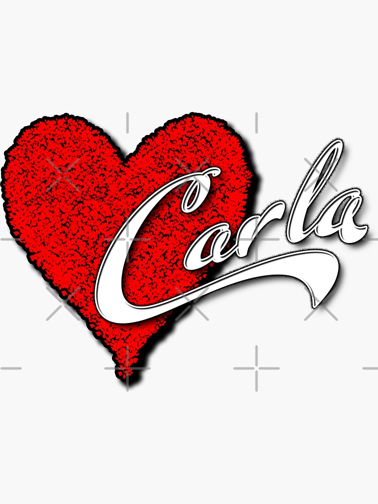 "Carla - Name Heart Series" Sticker for Sale by GTL-Enterprises | Redbubble