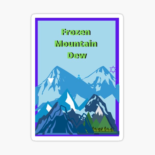 "Frozen Mountain Dew" Sticker for Sale by modemunch | Redbubble