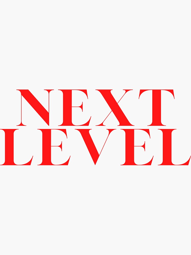 "Next Level Logo Design " Sticker for Sale by avia3001 | Redbubble