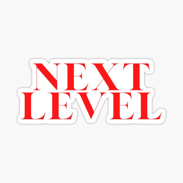 "Next Level Logo Design " Sticker for Sale by avia3001 | Redbubble
