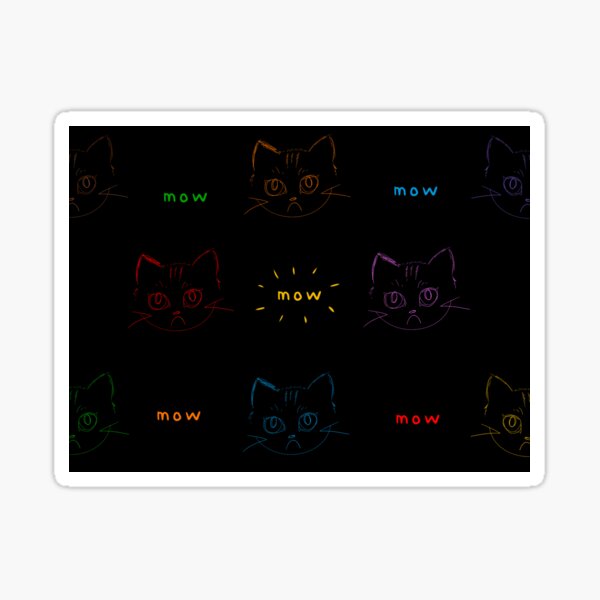 "Mow" Sticker for Sale by Hypnira | Redbubble