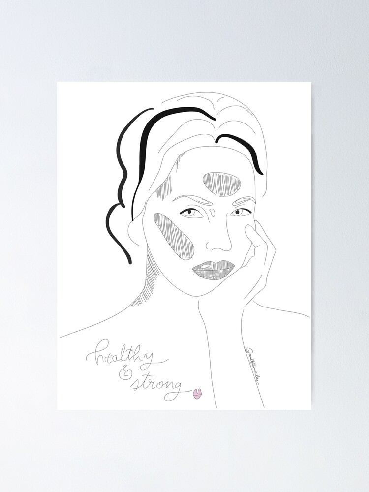 Poster « Dessin au trait fort », par wallflowerbee | Redbubble