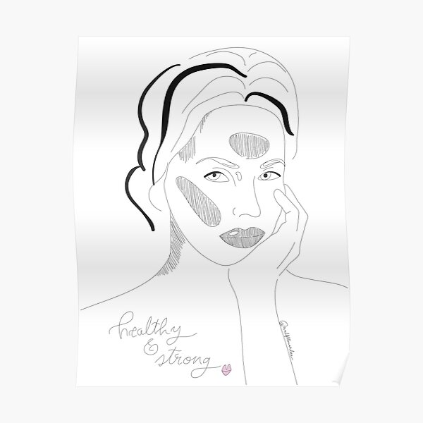 Poster « Dessin au trait fort », par wallflowerbee | Redbubble