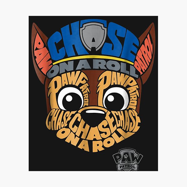 "PAW Patrol Chase Face " Photographic Print by EmilioFreixa | Redbubble