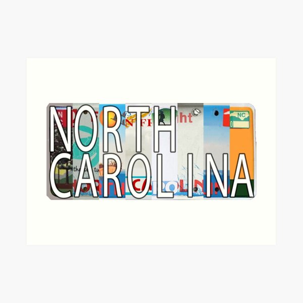 "North Carolina License Plates" Art Print by stermitkermit | Redbubble