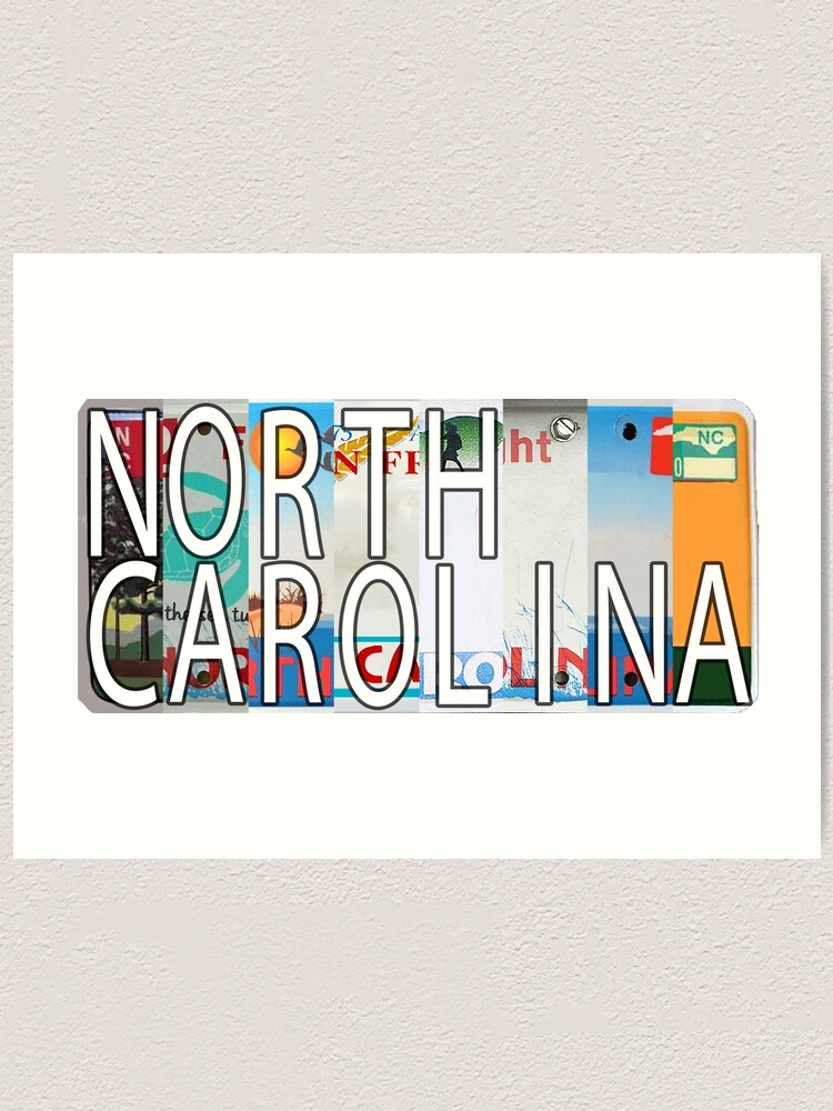 "North Carolina License Plates" Art Print by stermitkermit | Redbubble