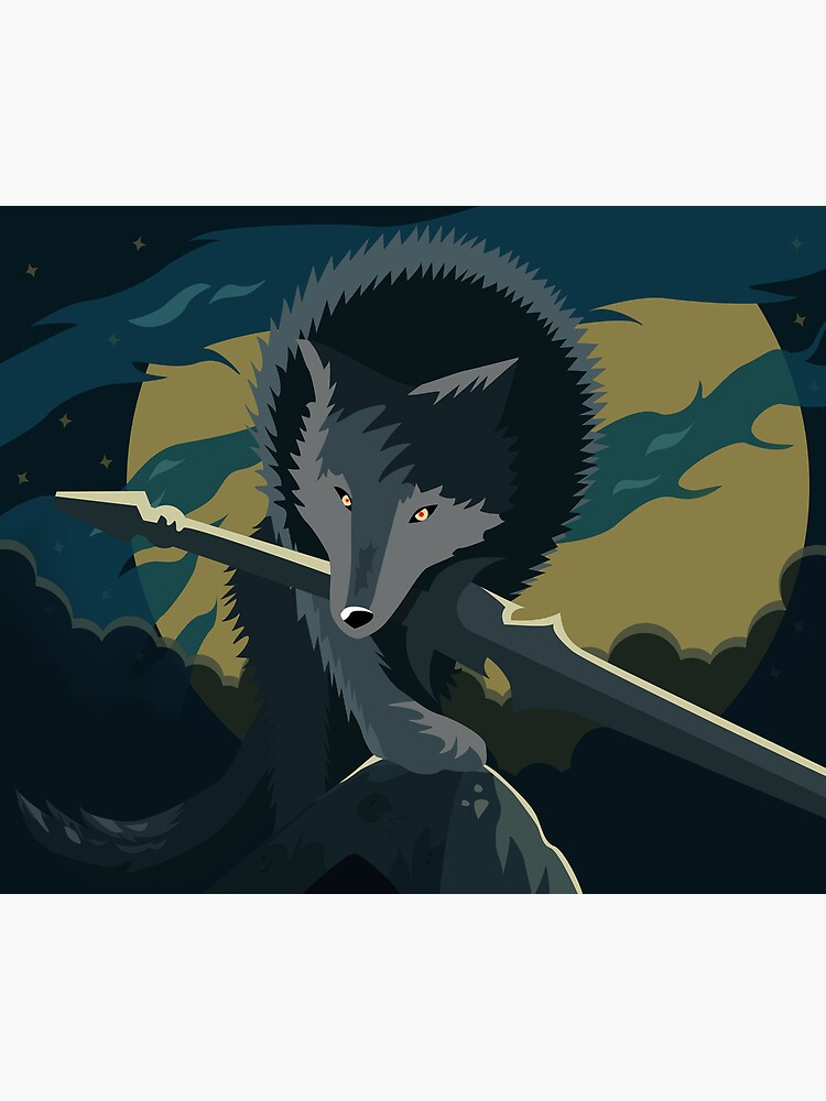 "Sif, the Great Grey Wolf" Art Print for Sale by Miebk | Redbubble