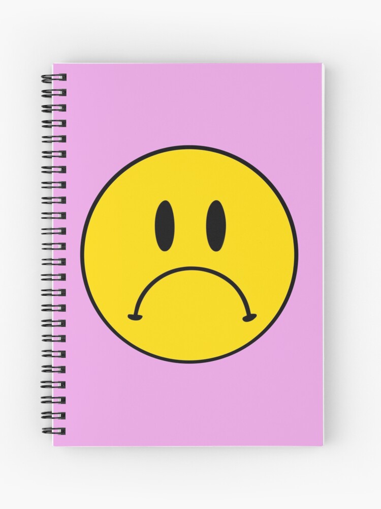 "Sad Face | Happy Face | Pink |" Spiral Notebook for Sale by ...