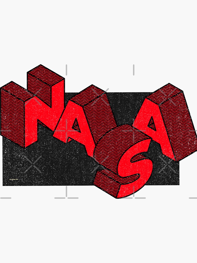 "NASA Block Letter " Sticker for Sale by JohnnyTaco | Redbubble