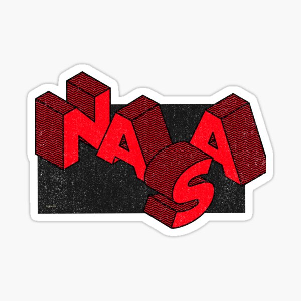 "NASA Block Letter " Sticker for Sale by JohnnyTaco | Redbubble