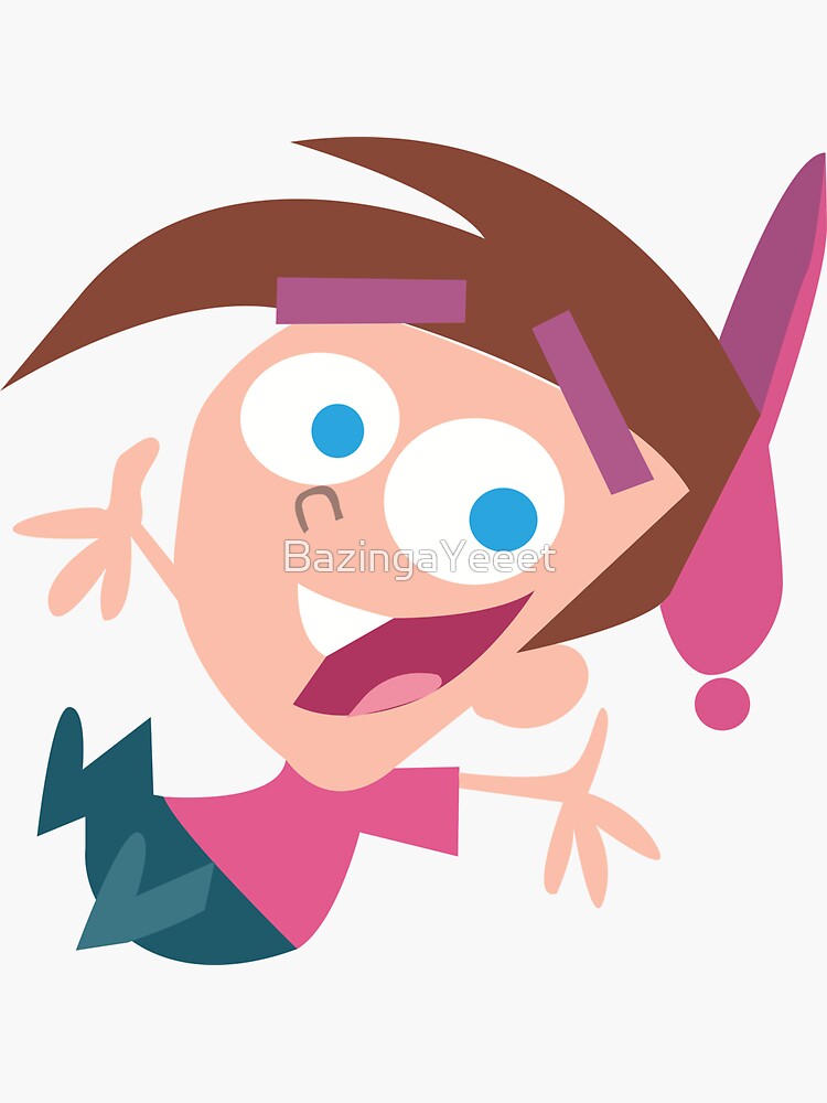 "Timmy Turner" Sticker for Sale by BazingaYeeet | Redbubble