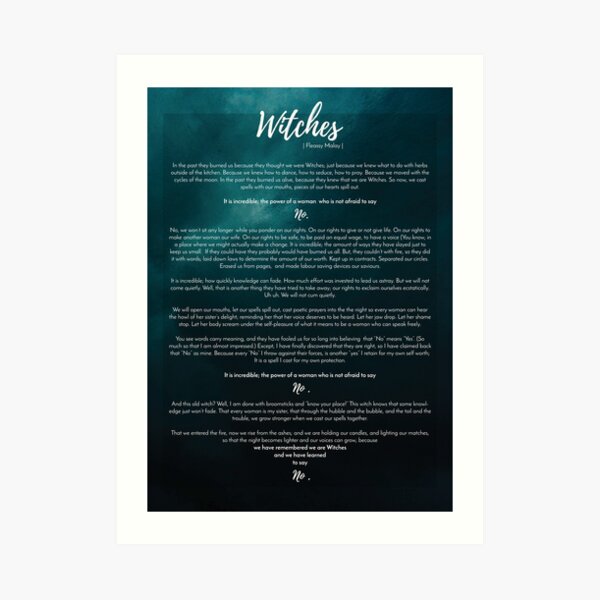 "Copy of Witches Poem - Poster - Dark" Art Print for Sale by Fleassy ...