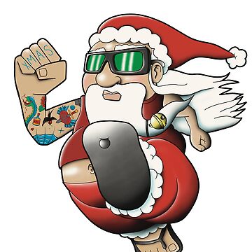 "Christmas Bogan Santa " Art Print for Sale by CaptainRogue | Redbubble