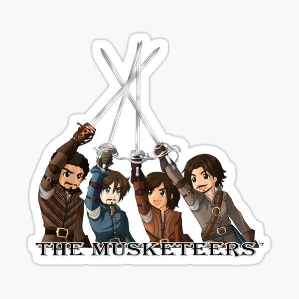 "The Musketeers -For Honor!!-" Sticker by lluviayui | Redbubble
