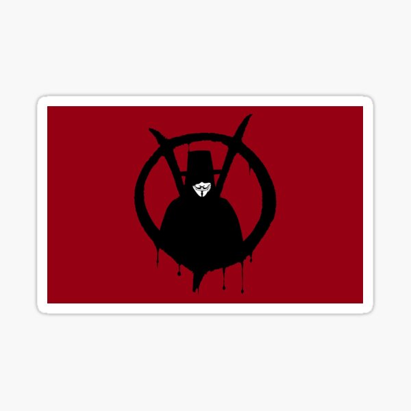 "V for Vendetta Symbol " Sticker for Sale by bhoopathi006r | Redbubble