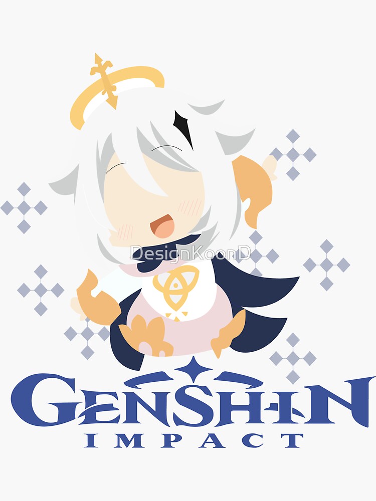 Pegatina «Logotipo de Genshin Impact Paimon - Ilustración plana» de ...