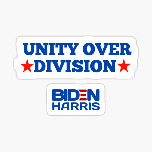 "Unity over division " Sticker for Sale by 3colors3 | Redbubble