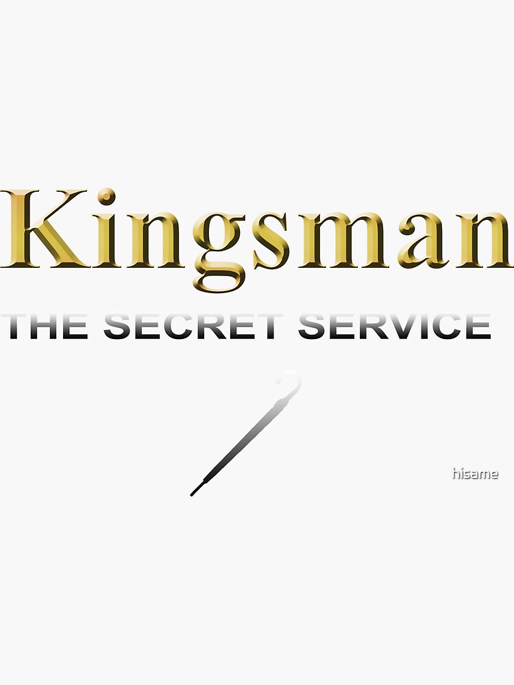 "Kingsman Title Gold Umbrella " Sticker by hisame | Redbubble