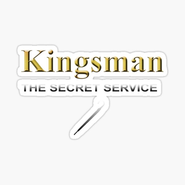 "Kingsman Title Gold Umbrella " Sticker by hisame | Redbubble