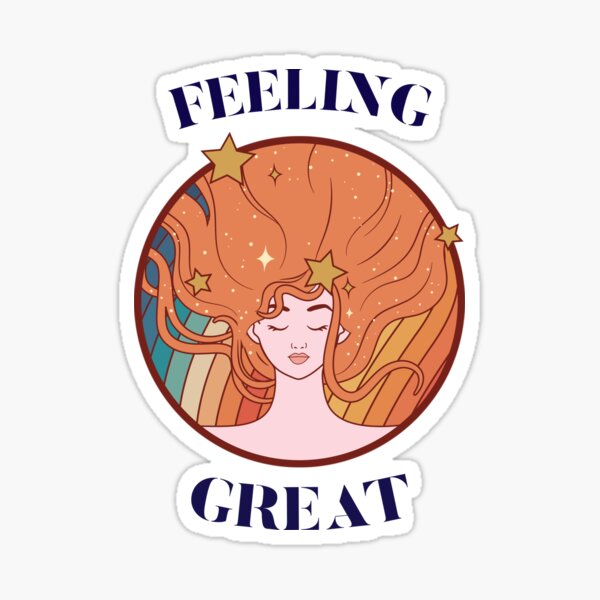 "Feeling Great" Sticker for Sale by Gamo-Tees | Redbubble