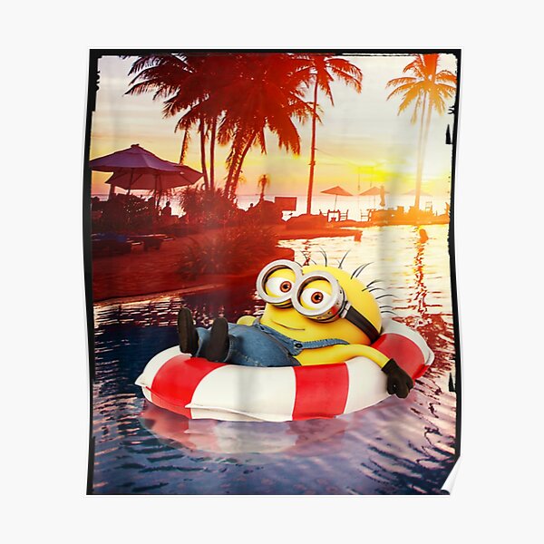 "Despicable Me Minions Jerry Sunset Float Graphic " Poster by ...