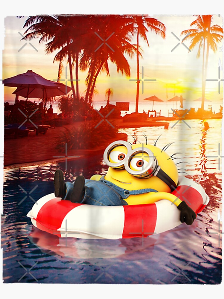 "Despicable Me Minions Jerry Sunset Float Graphic " Sticker for Sale by ...