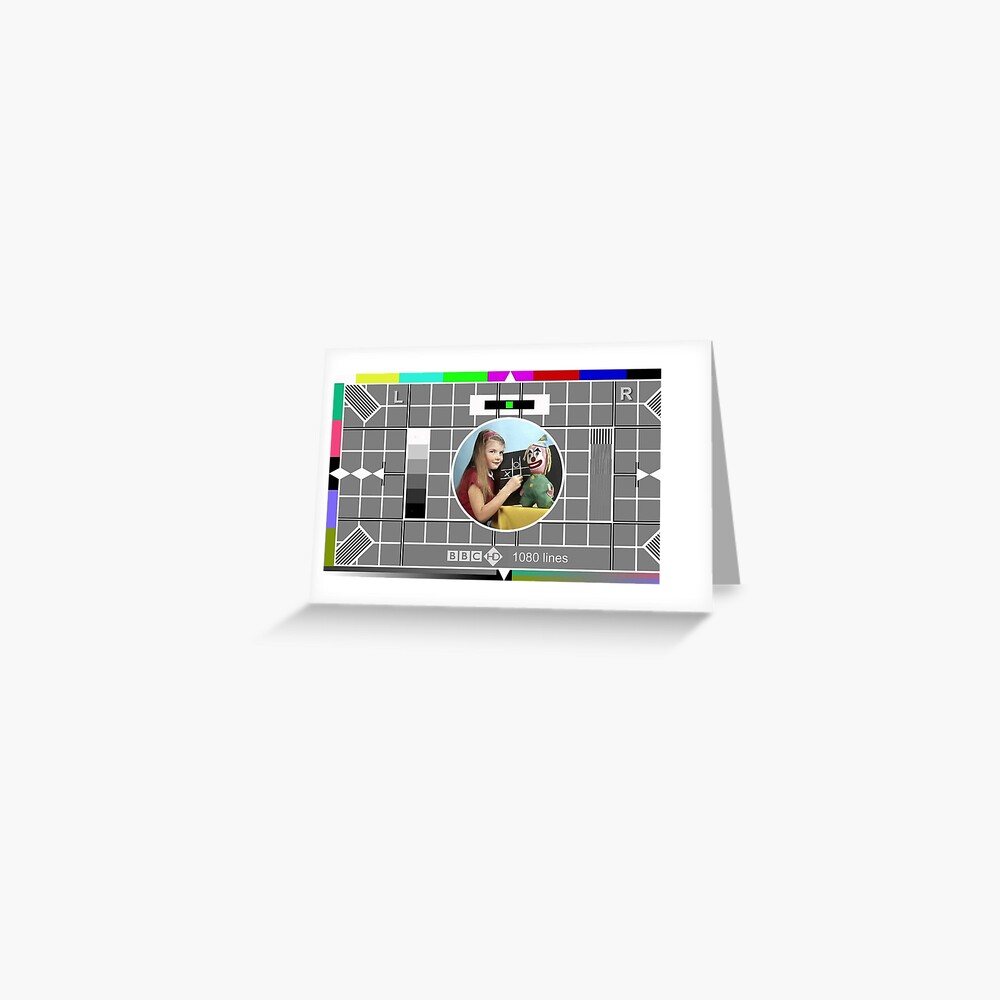 "BBC Test Card F, Waiting Screen, 1980s TV" Greeting Card for Sale by ...