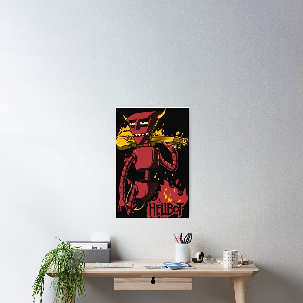 "Robot Devil HELLBOT " Poster for Sale by GiteLois | Redbubble