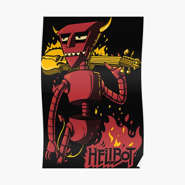 "Robot Devil HELLBOT " Poster for Sale by GiteLois | Redbubble