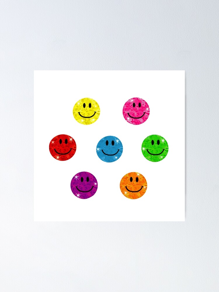 "Y2K smiley pack" Poster by lottedesigns | Redbubble