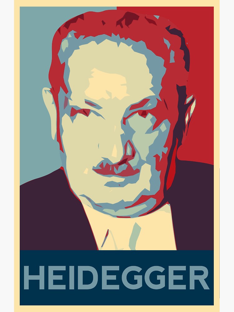 "Martin Heidegger poster" Sticker by SozioNiko | Redbubble