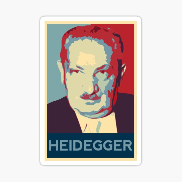 "Martin Heidegger poster" Sticker by SozioNiko | Redbubble