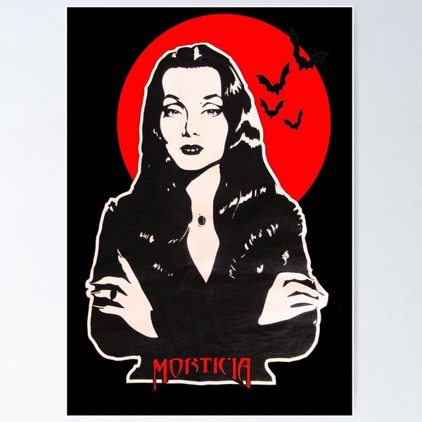 "Morticia Addams" Poster by BarbaraFarina | Redbubble