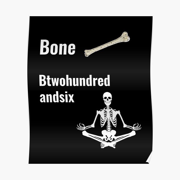 "Bodybuilding Gym Skeleton Yoga Puns Funny Muscle Jokes" Poster by ...