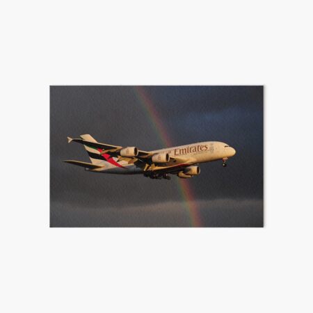 "Rainbow Sky: Airbus A380" Art Board Print by CGJohnson | Redbubble