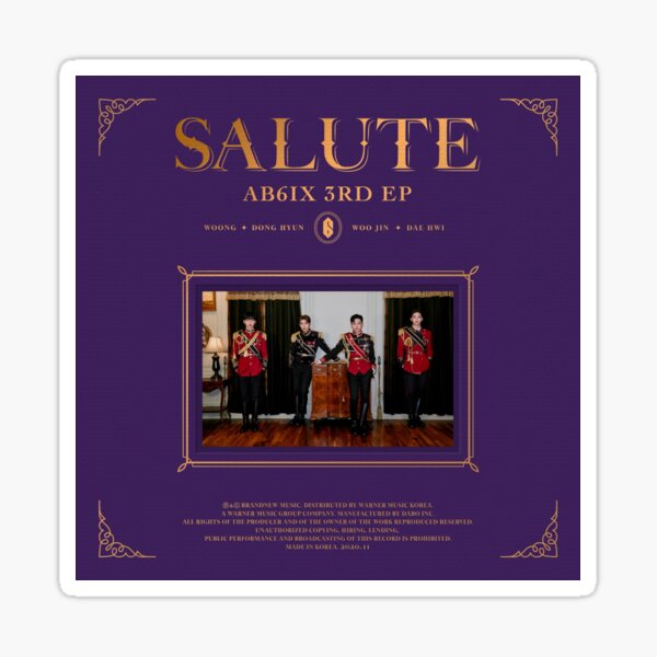 "AB6IX - SALUTE" Sticker for Sale by peachy-bubbles | Redbubble