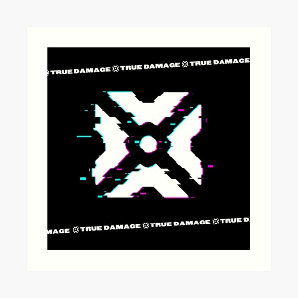 "True damage logo with stripes" Art Print by HGeek2 | Redbubble