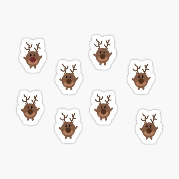"Cute Reindeer Pack" Sticker for Sale by emtursch12 | Redbubble