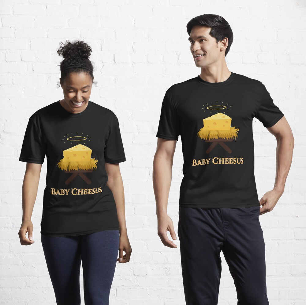 "Funny Baby Jesus Pun - Baby Cheesus Cheese Lovers Hilarious Christmas ...