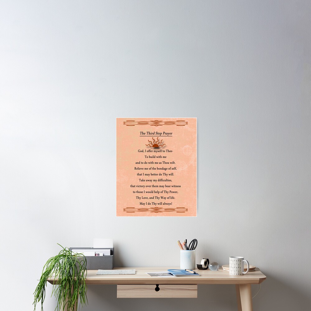 "Third Step Prayer" Poster for Sale by Delights | Redbubble